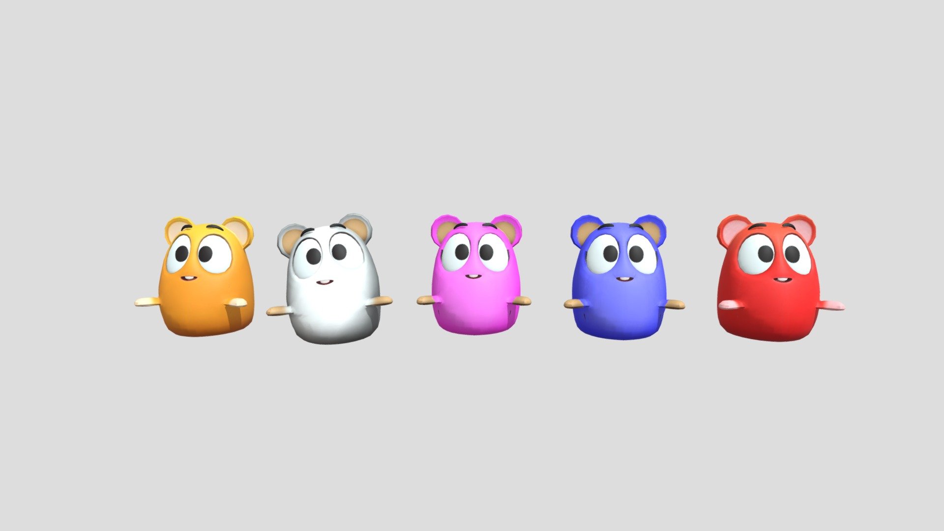 My Talking Tom 2: Squeak with All Colors - Download Free 3D model by ...