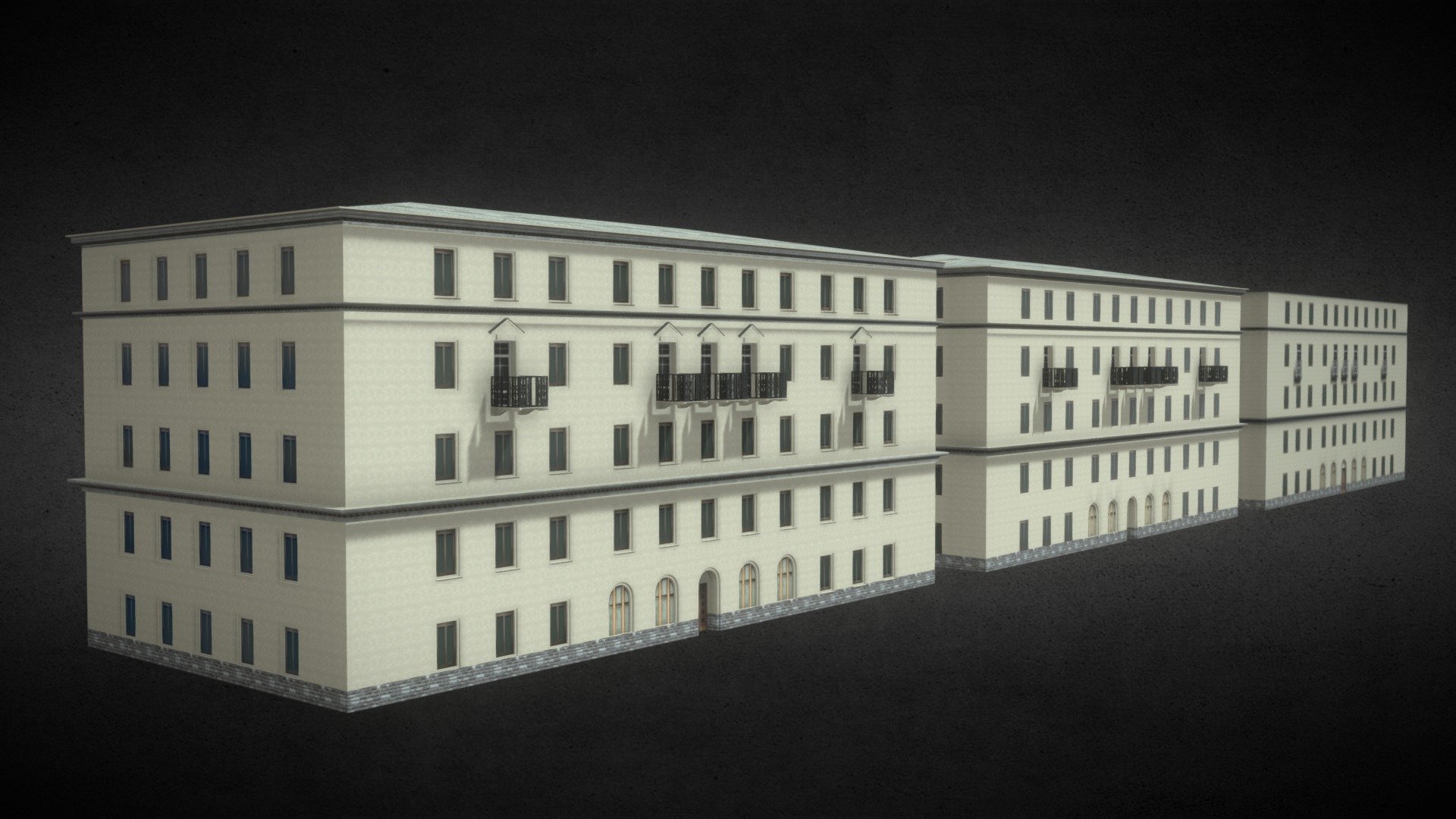 Russian Building Stalinka With Lods Game Ready - Download Free 3D model ...