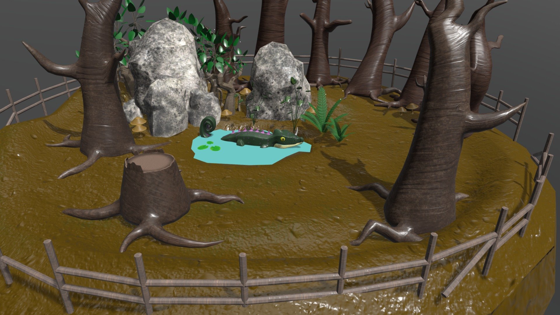 Monster Garden - Full Scene - 3D model by Kennromm [af1318f] - Sketchfab