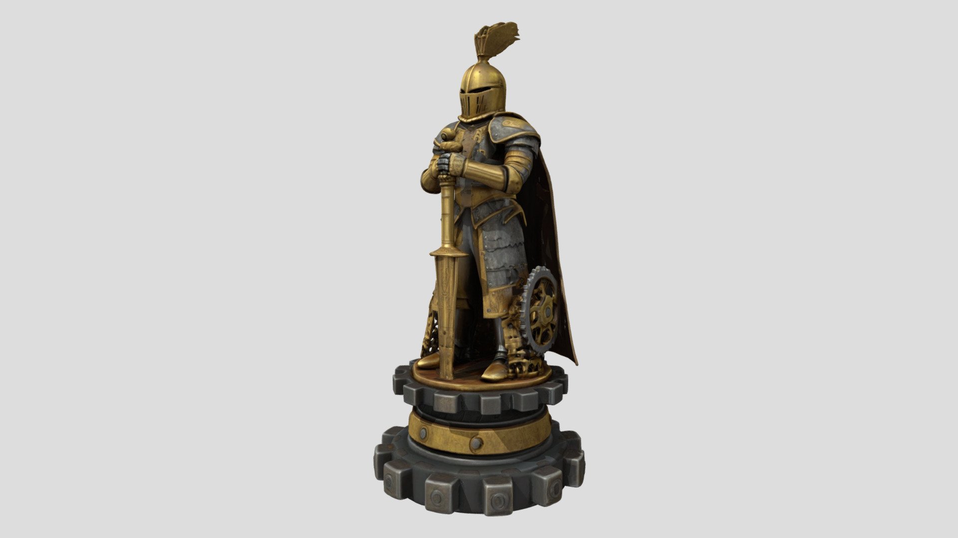 Chess Knight - steampunk - Download Free 3D model by Brian Trepanier ...