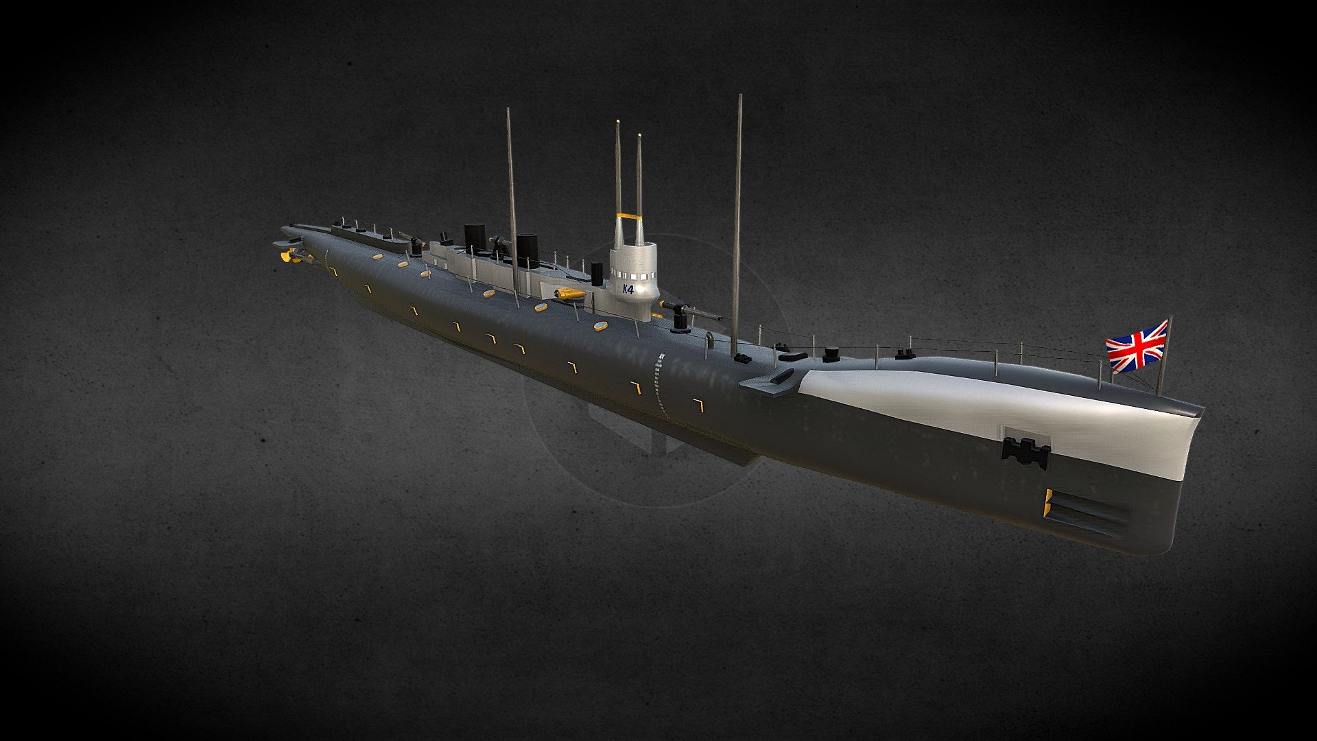 HMS K4 Texture - Buy Royalty Free 3D model by KarluHenry [af16a20 ...