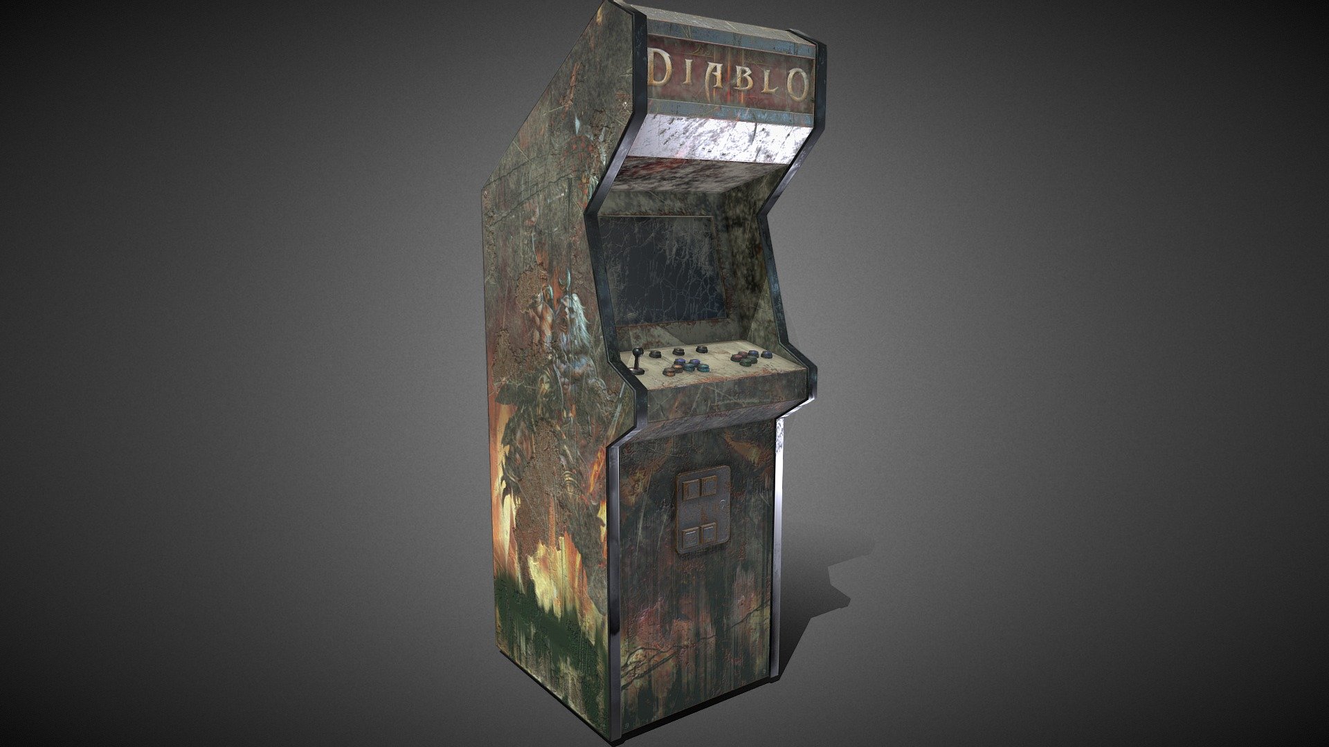 Postapocaliptic Diablo Arcade Machine - Download Free 3D model by ...