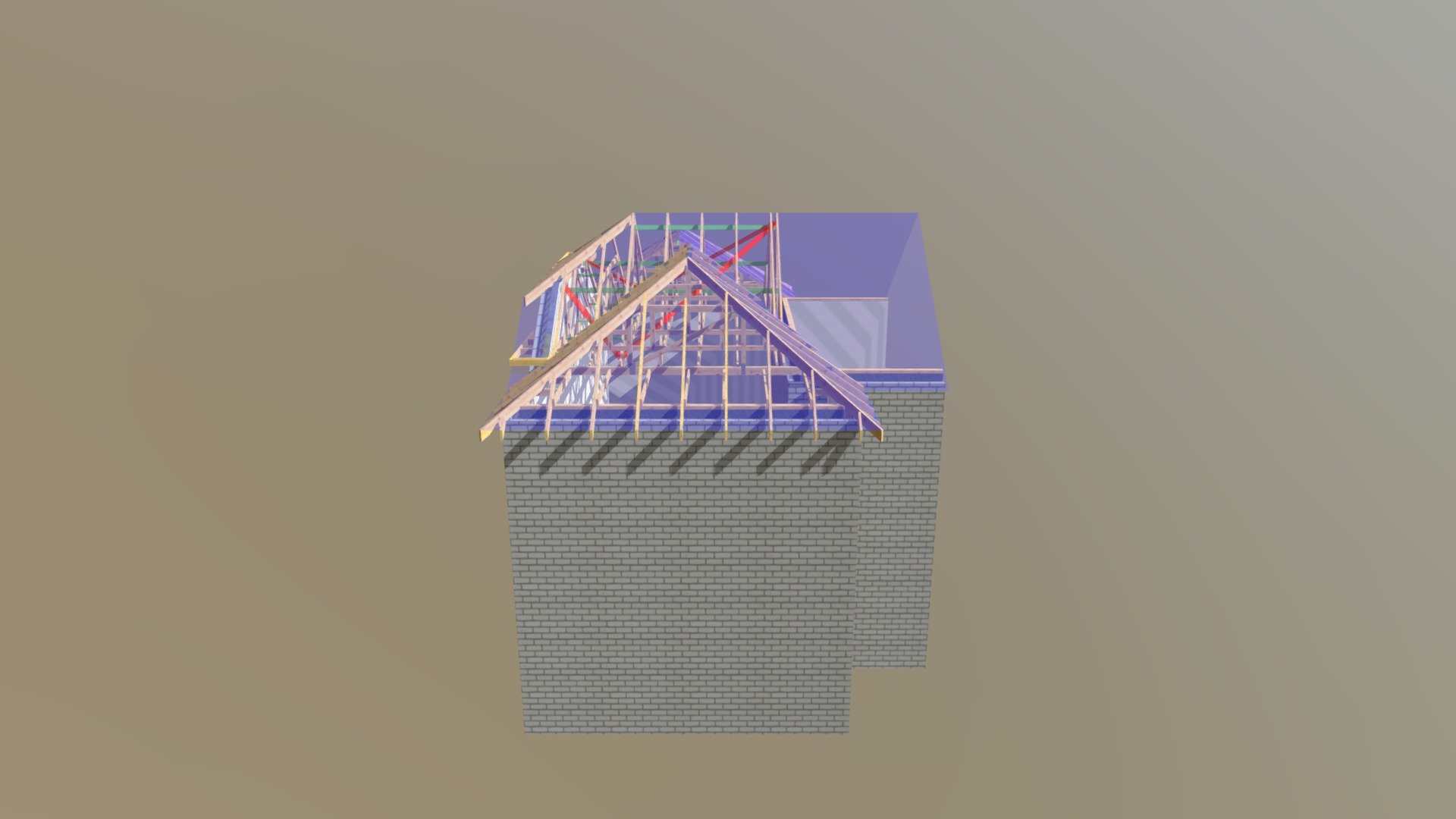 P11531A, Roof Truss Layout - 3D model by Martin Hallam. Harmony Timber ...