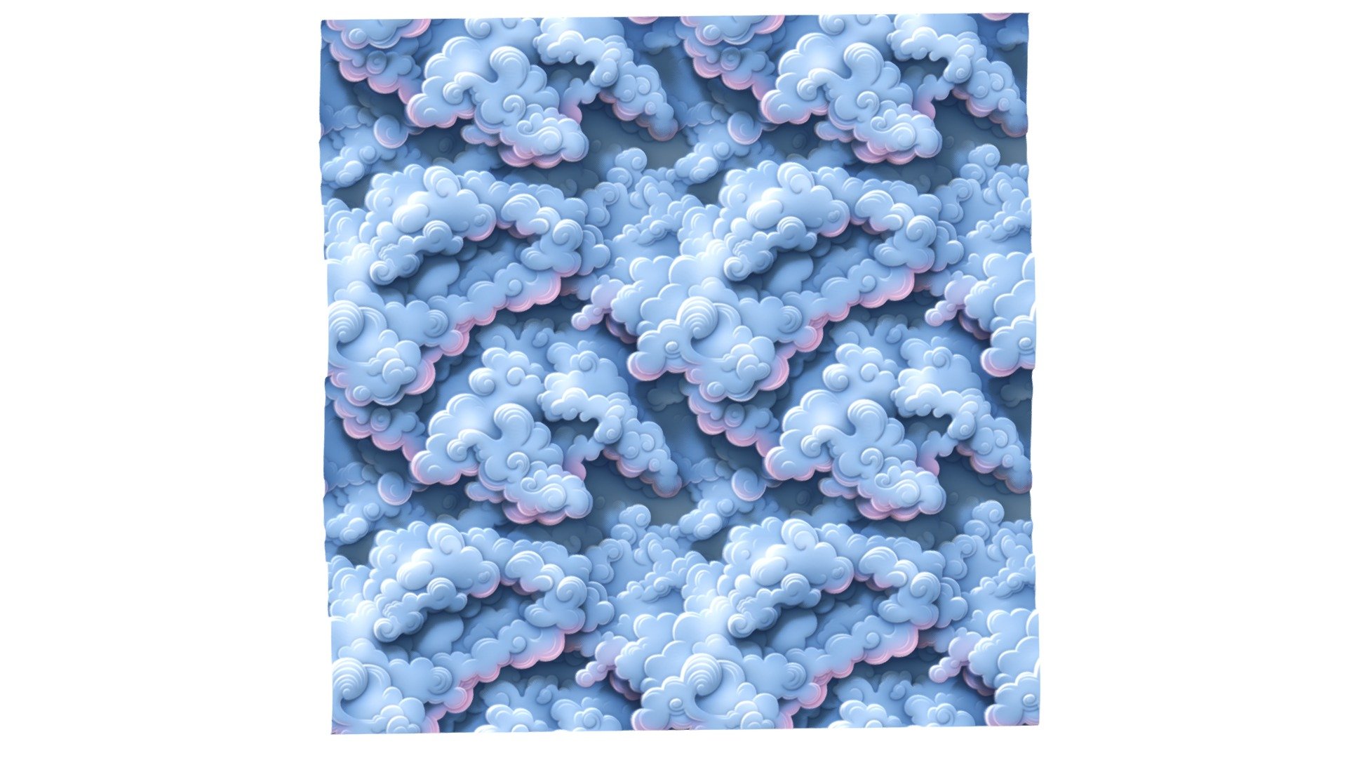 Stylized Clouds Seamless Texture - Buy Royalty Free 3D model by ...
