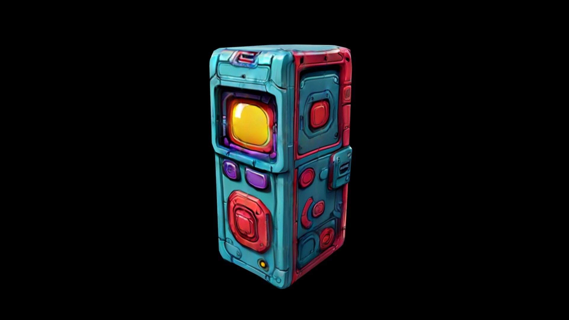 An Intricate, Colorful Robot-Design Cube with a - Download Free 3D ...
