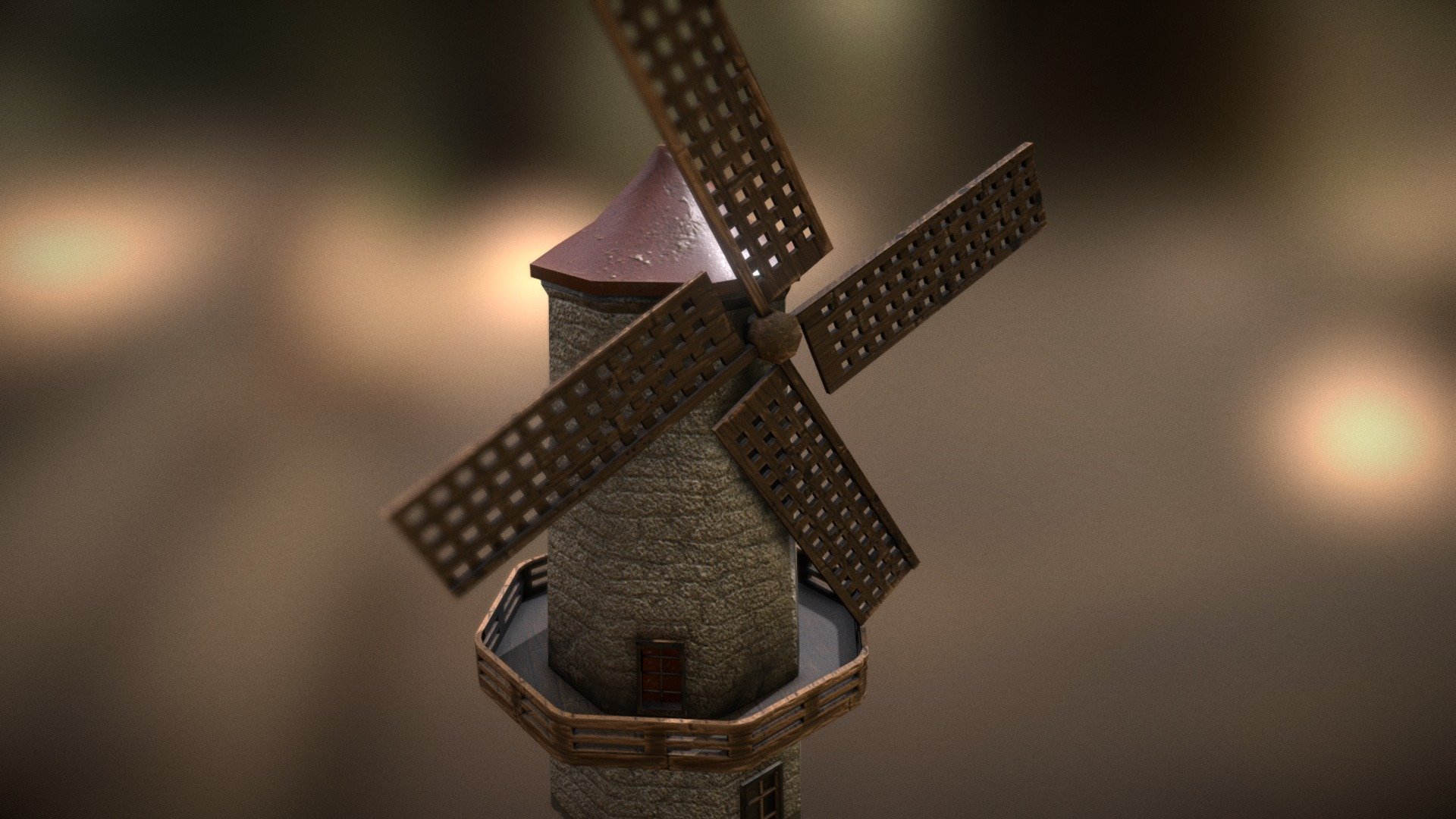 Windmill - Download Free 3D model by Iryna Baranova (@ik__cg) [af23be5 ...