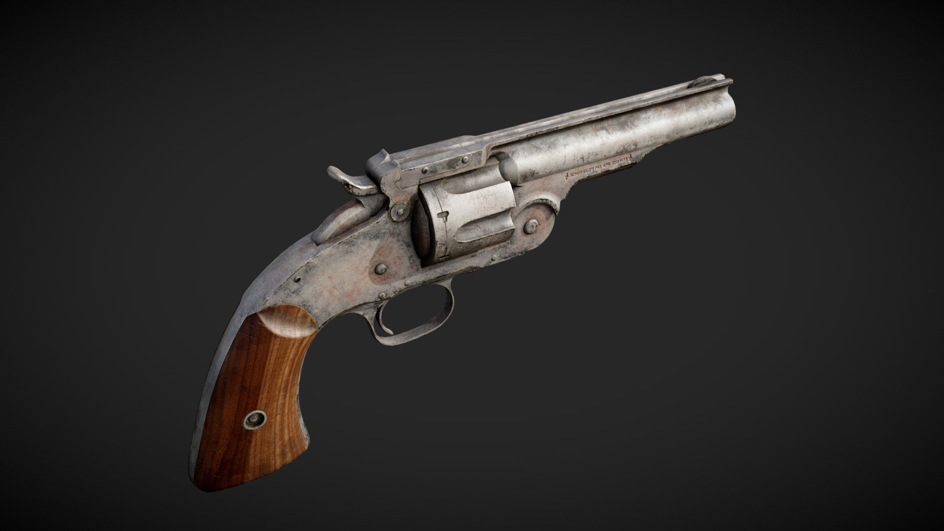 Smith & Wesson Model 3 Revolver - Game model - Buy Royalty Free 3D ...