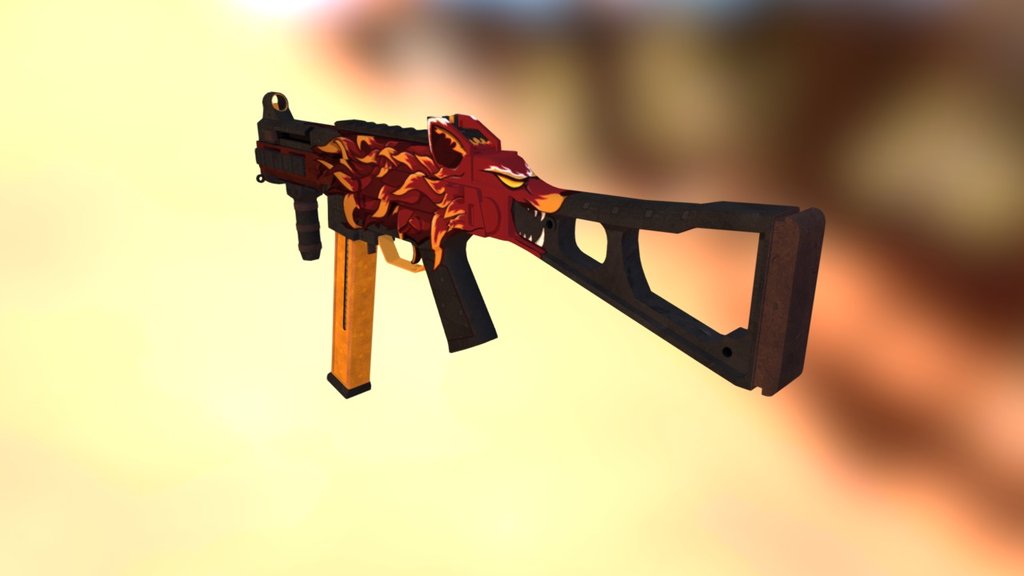 UMP-45 | Furious [Royal] - 3D model by KASIworkshop [af2657c] - Sketchfab