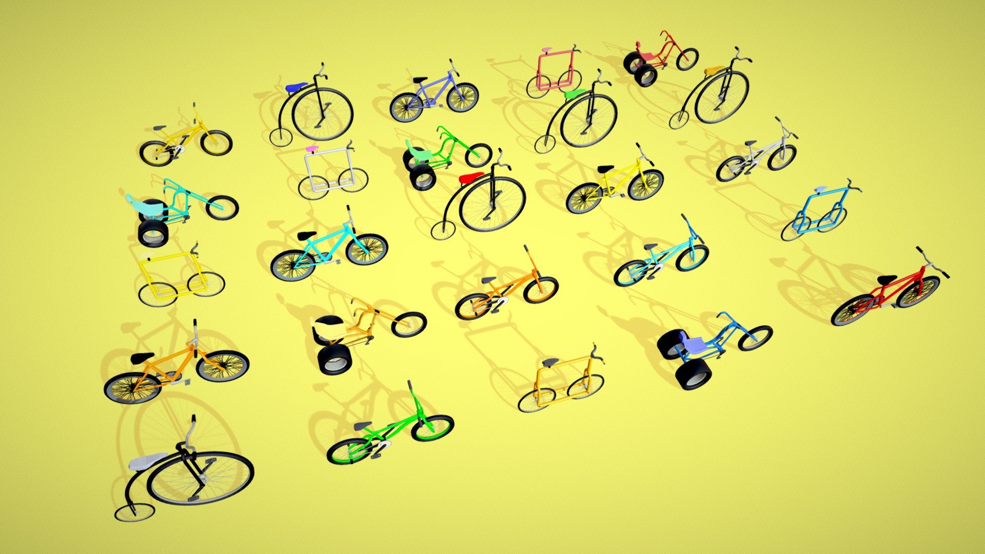 Low Poly Bicycles Pack 3D - Buy Royalty Free 3D model by Logicgo ...