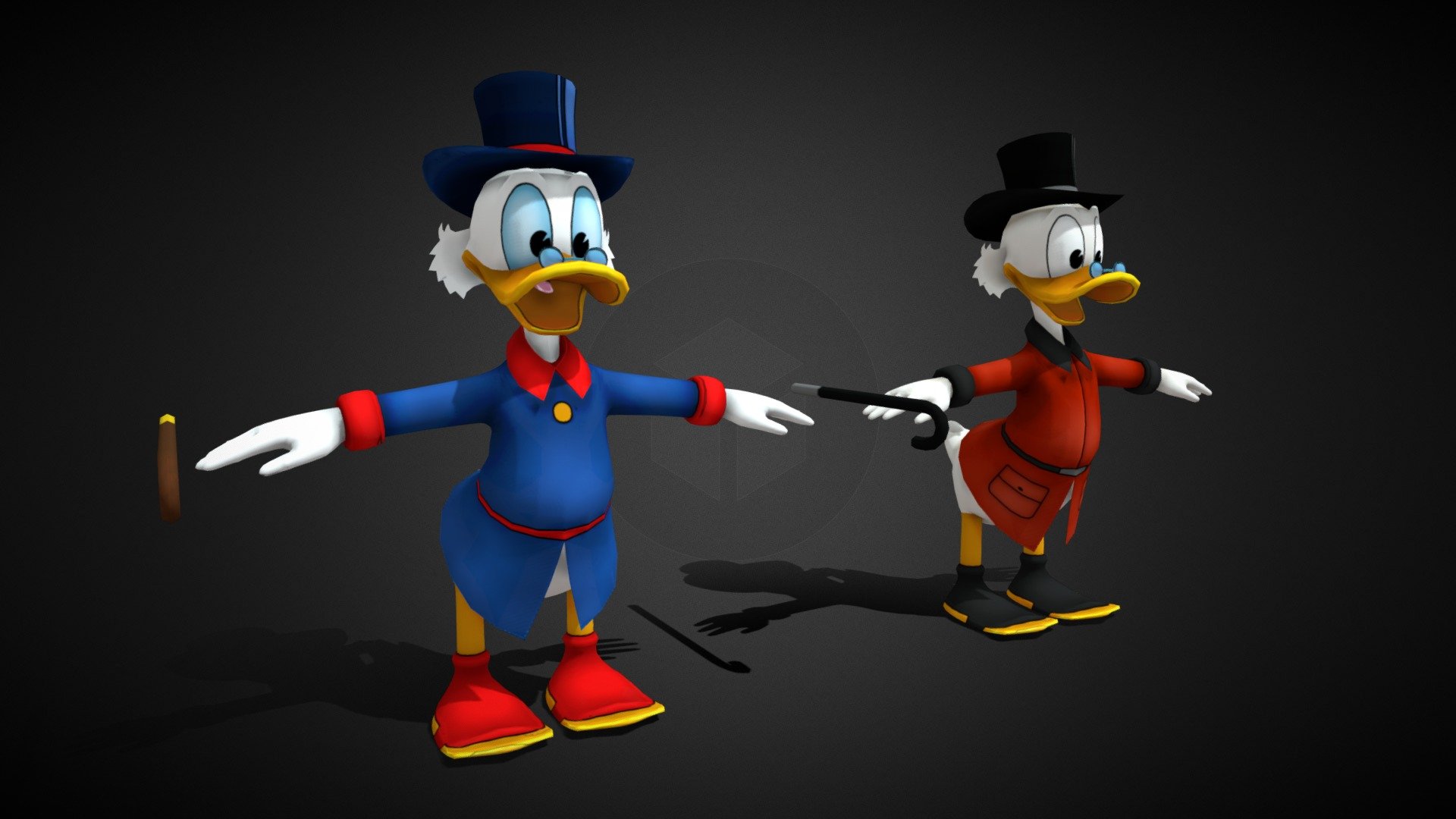 Scrooge Mc'Duck - Duck Tales - Buy Royalty Free 3D model by Tiberiu ...