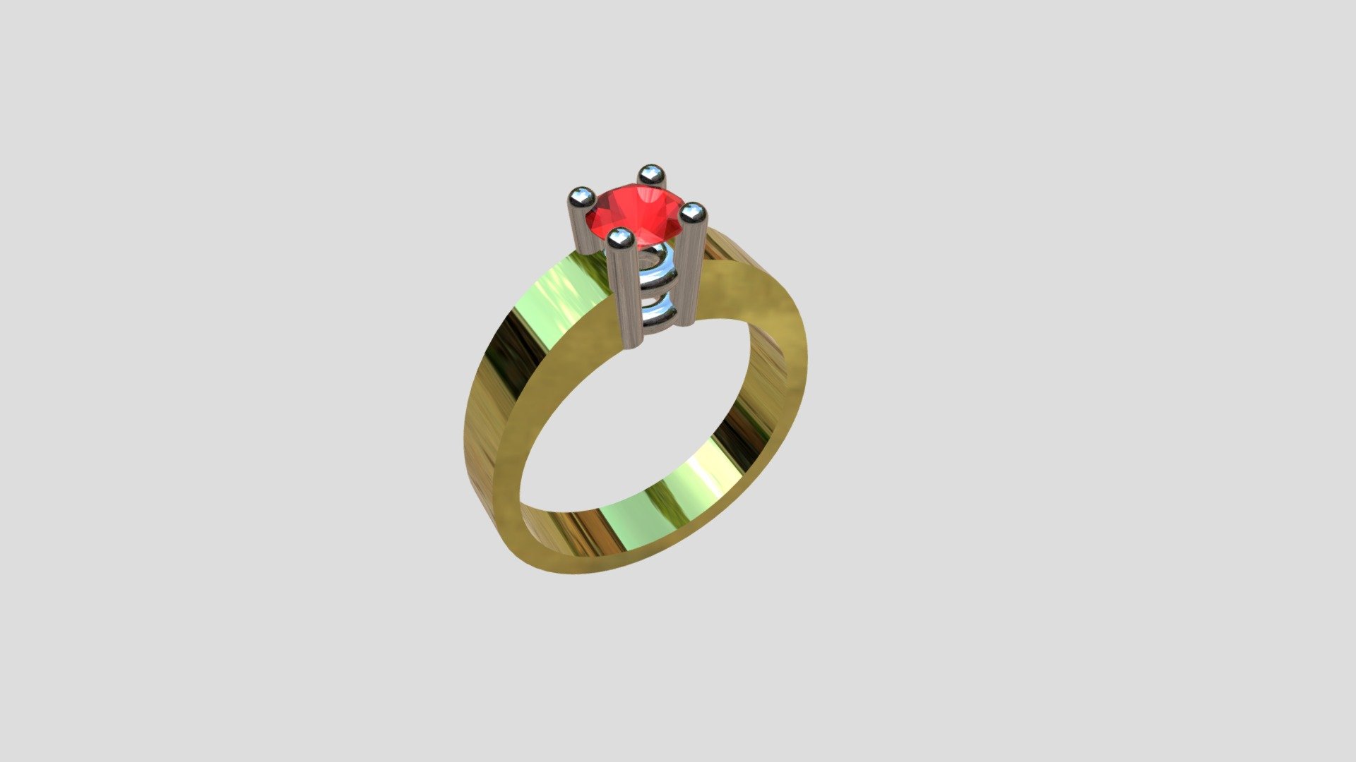 Bague solitaire - 3D model by CPJ2 [af3066f] - Sketchfab