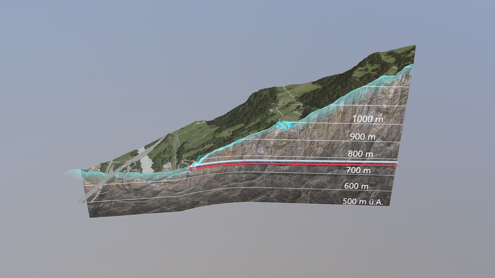 Landecker Tunnel NORD - Blick Richtung Osten - 3D model by EQ-Vis ...