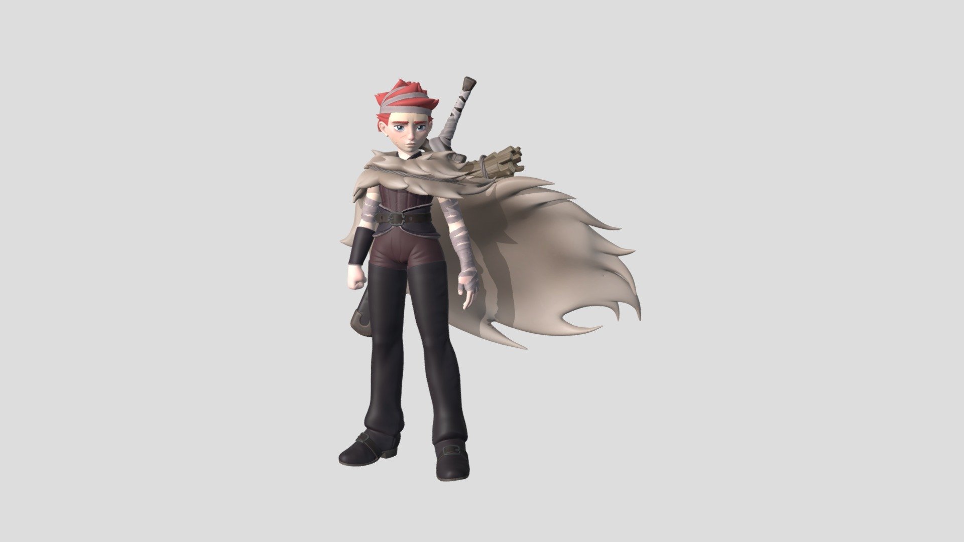 Caillou Sketch with her pack - 3D model by SebSterling [af31492 ...