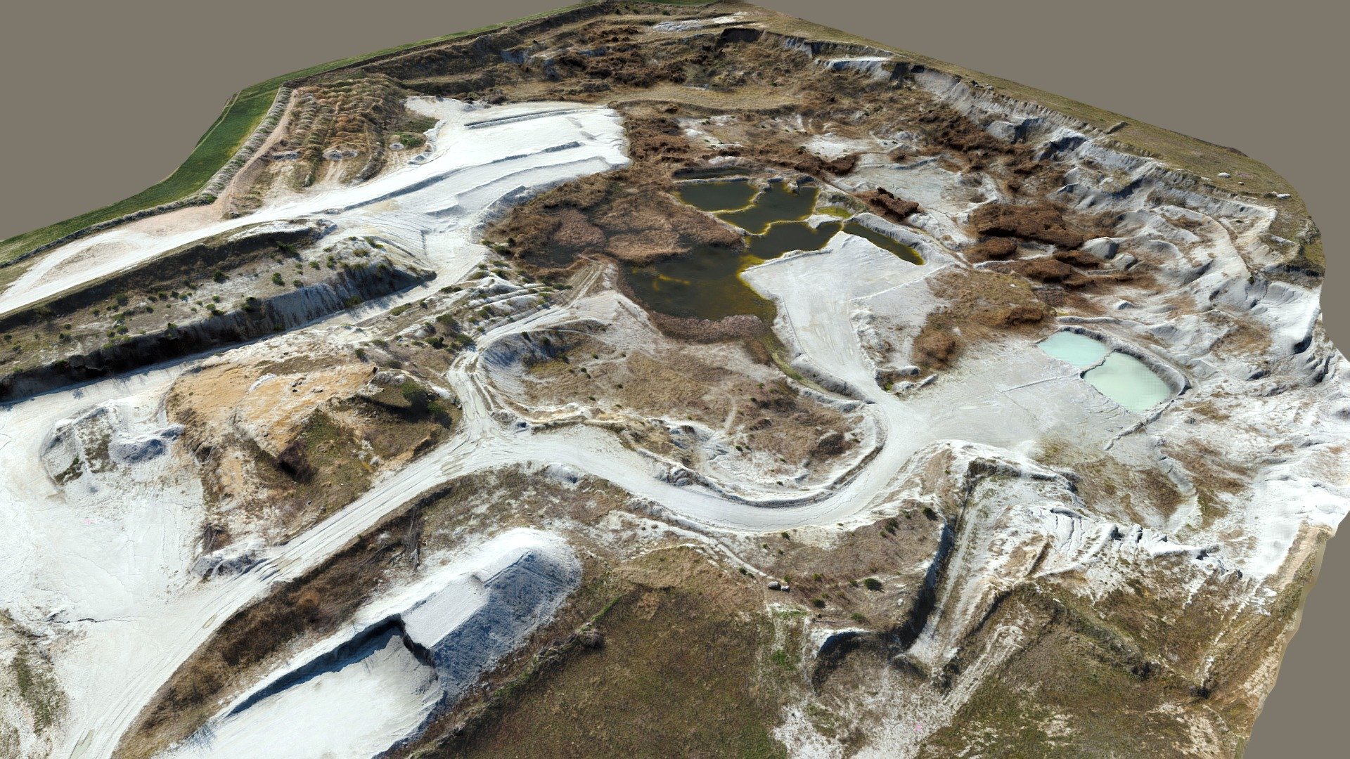 Open-cast mining site for china clay (kaolin) - 3D model by ...