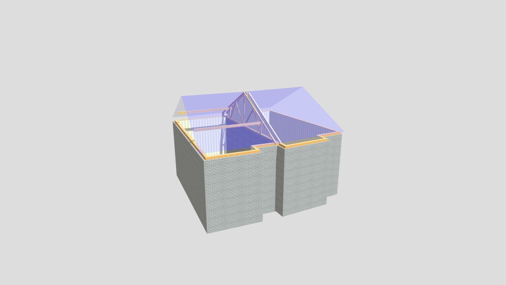 Plots 9-10 - Valley, Hip & Ridge Supports - 3D model by SA ...
