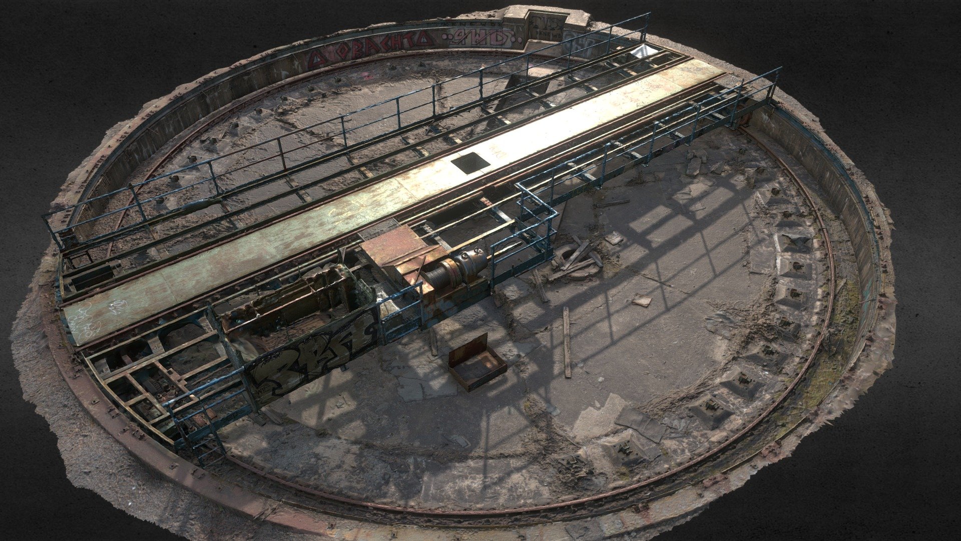 Abandoned Railway Turntable - Buy Royalty Free 3D model by Exploring ...