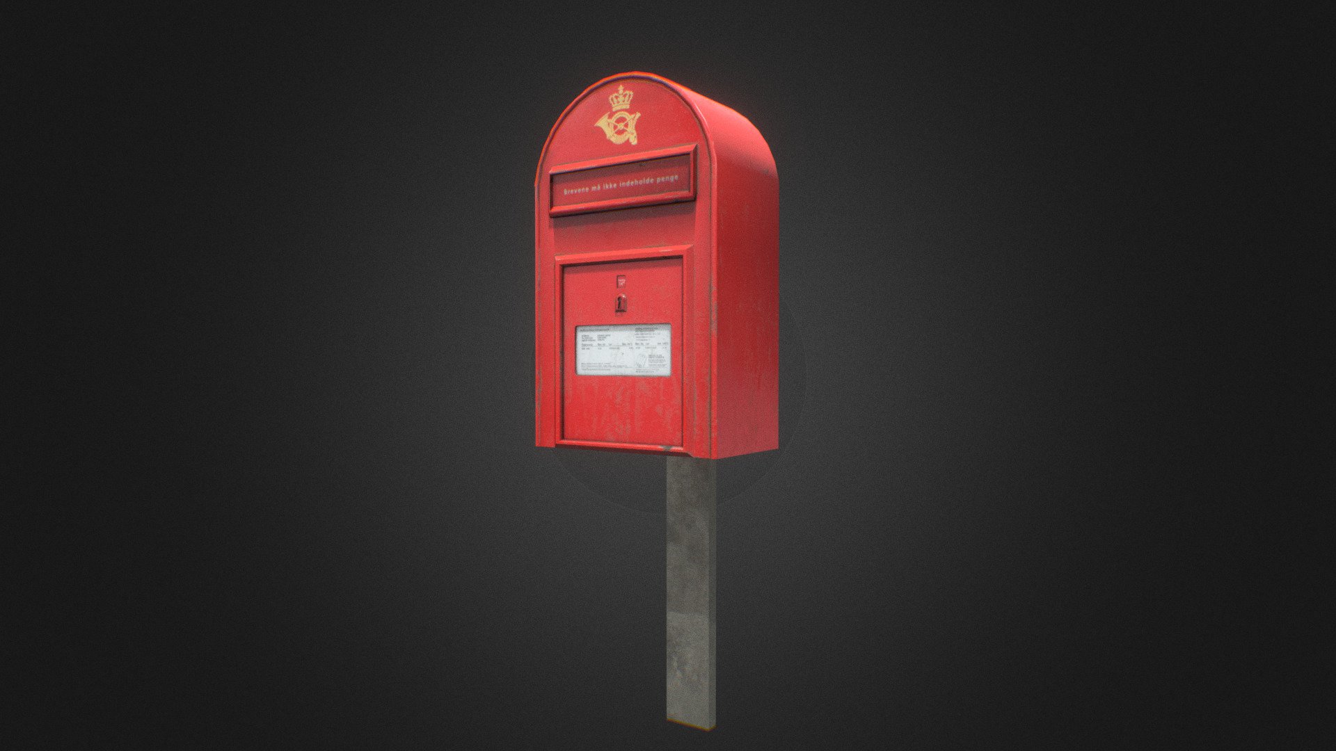 Danish Mailbox - 3D model by TeisKjoege [af39b67] - Sketchfab