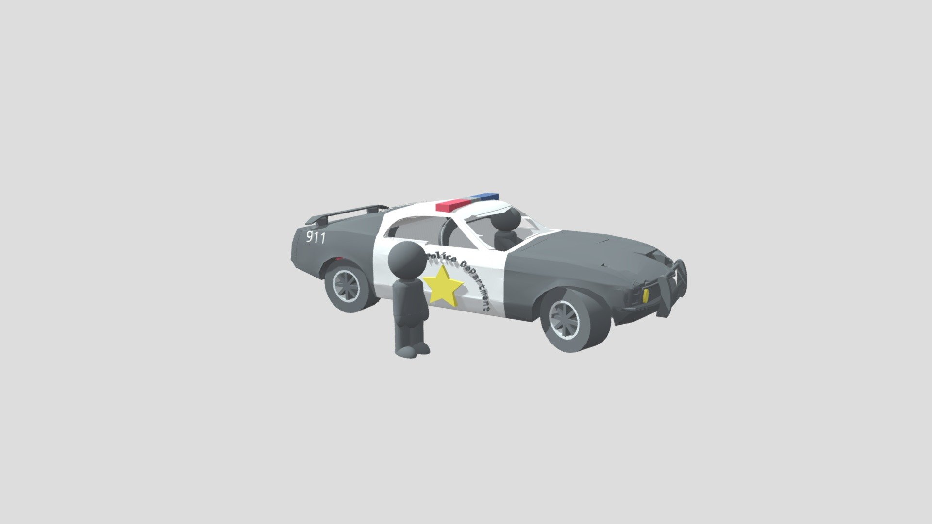 police car - 3D model by 278167 [af3b7a1] - Sketchfab