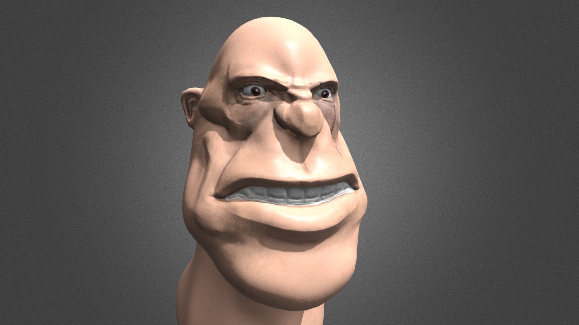 Angry face head - Download Free 3D model by David Glynch ...