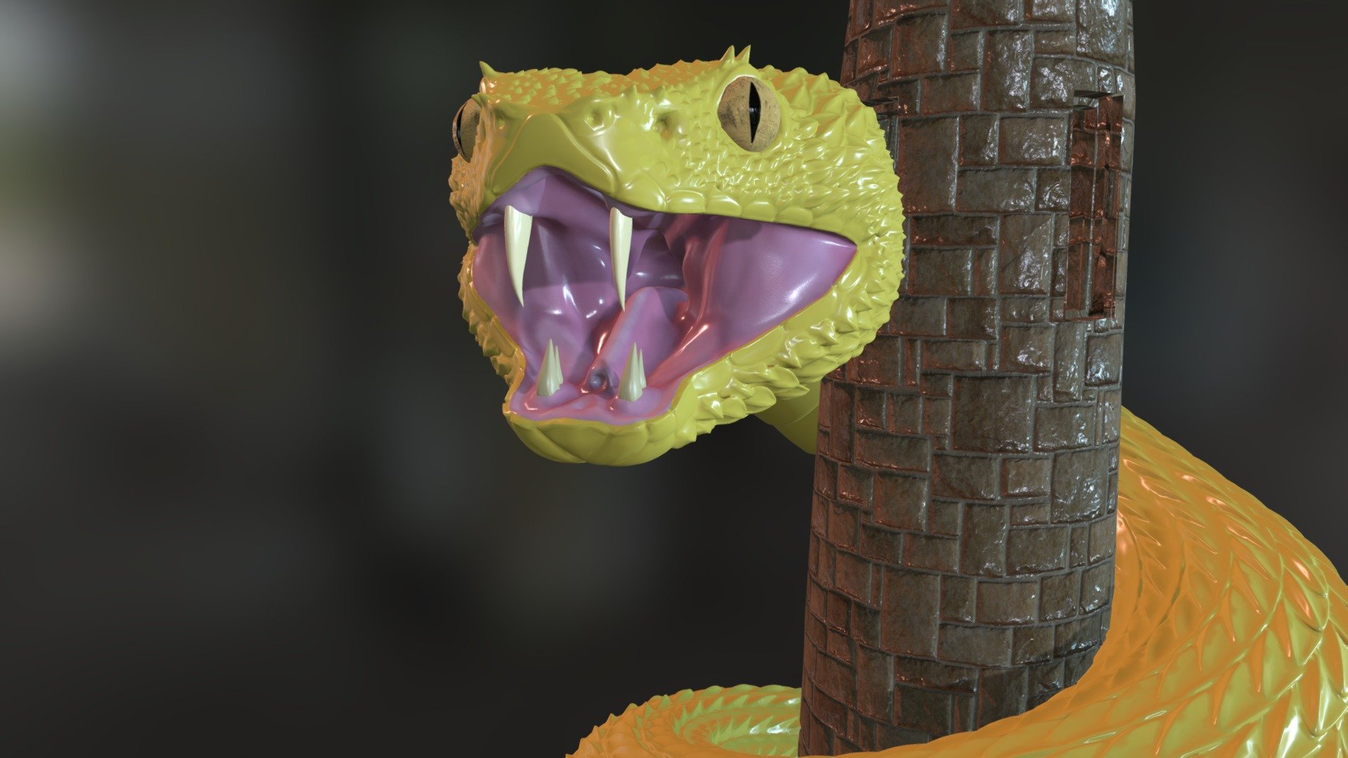 Spiral snake - 3D model by nastek_m [af3bb77] - Sketchfab