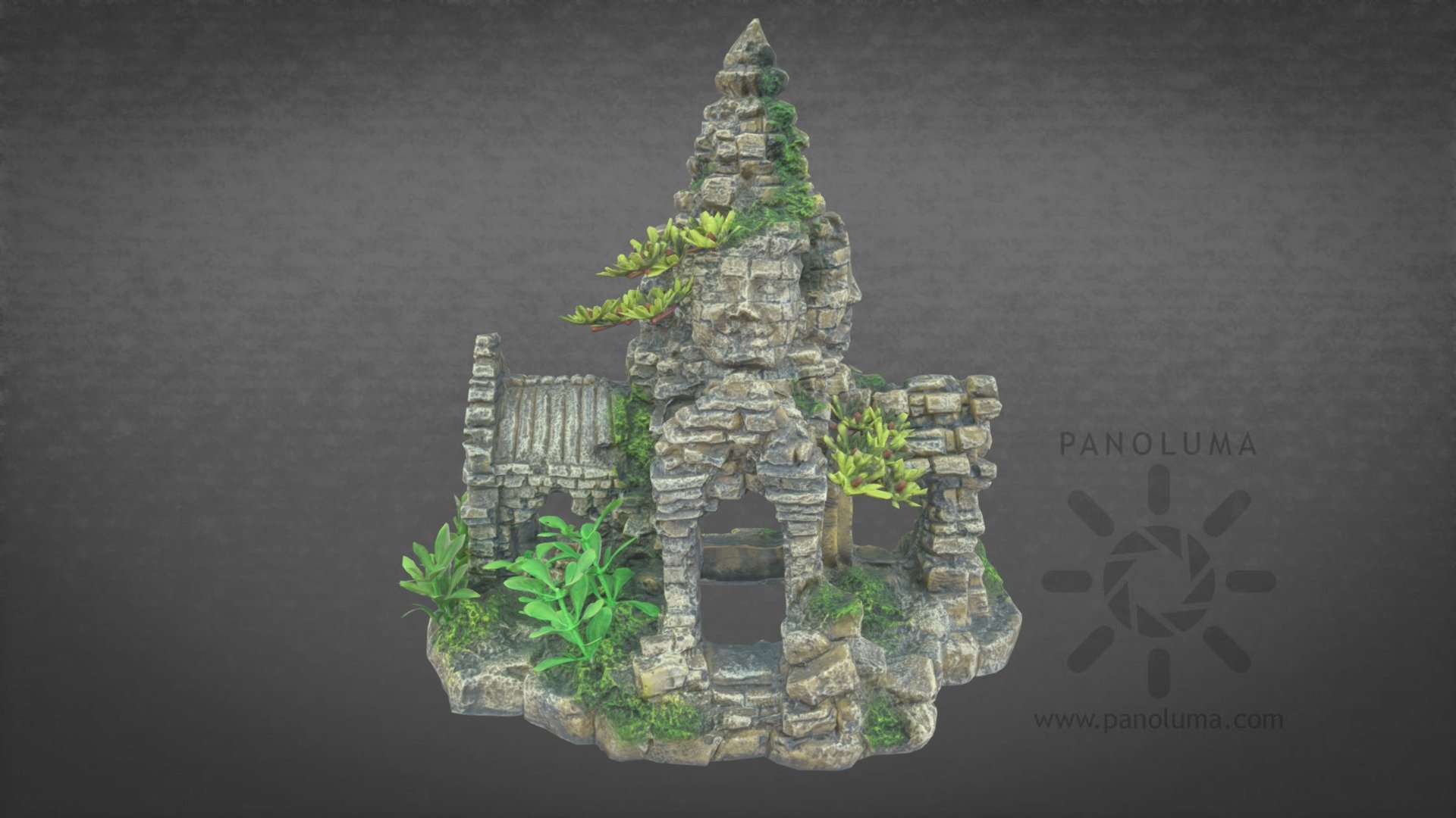 Aquarium Temple Sculpture - Buy Royalty Free 3D model by PANOLUMA ...