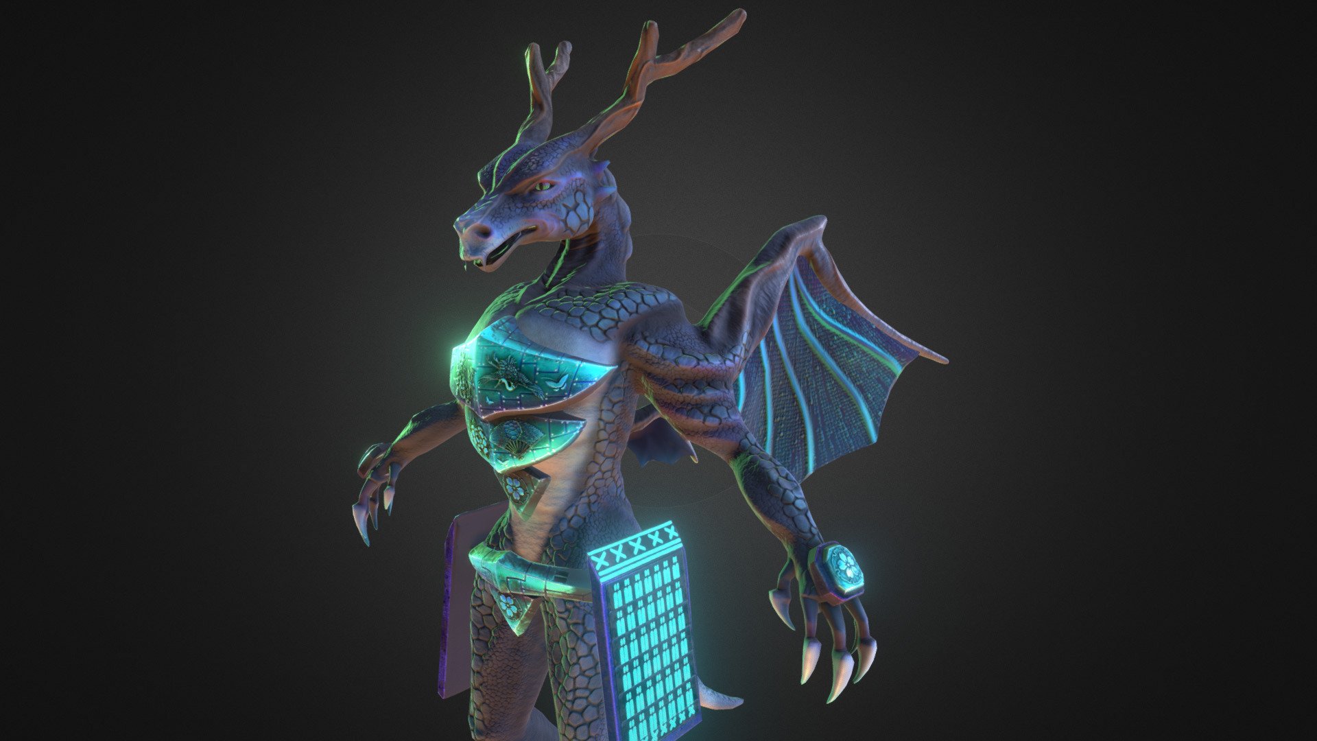 Scaly Character SF - 3D model by Ellie DB (@elliedb) [af3cda6] - Sketchfab