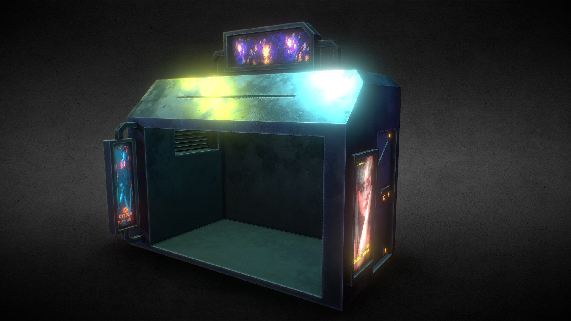 Cyberpunk Booth - 3D model by Adrian.Robles.Rivas [af45d24] - Sketchfab