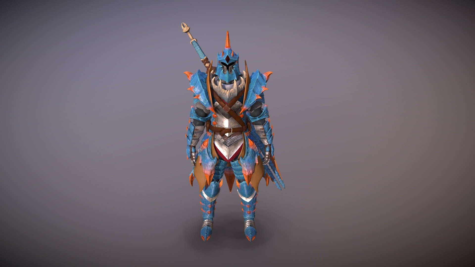 Hunter Pose 1 - Lagiacru's Armor - 3D model by raphaellfrdr [af48184 ...