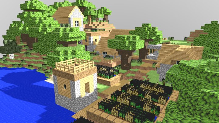 Minecraftvillage 3D models - Sketchfab