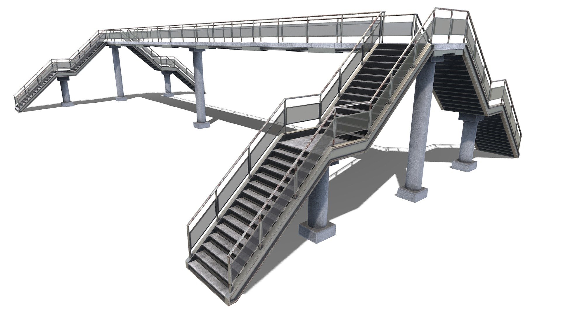 Interstate / Motorway / Highway Overpass - Buy Royalty Free 3D model by ...