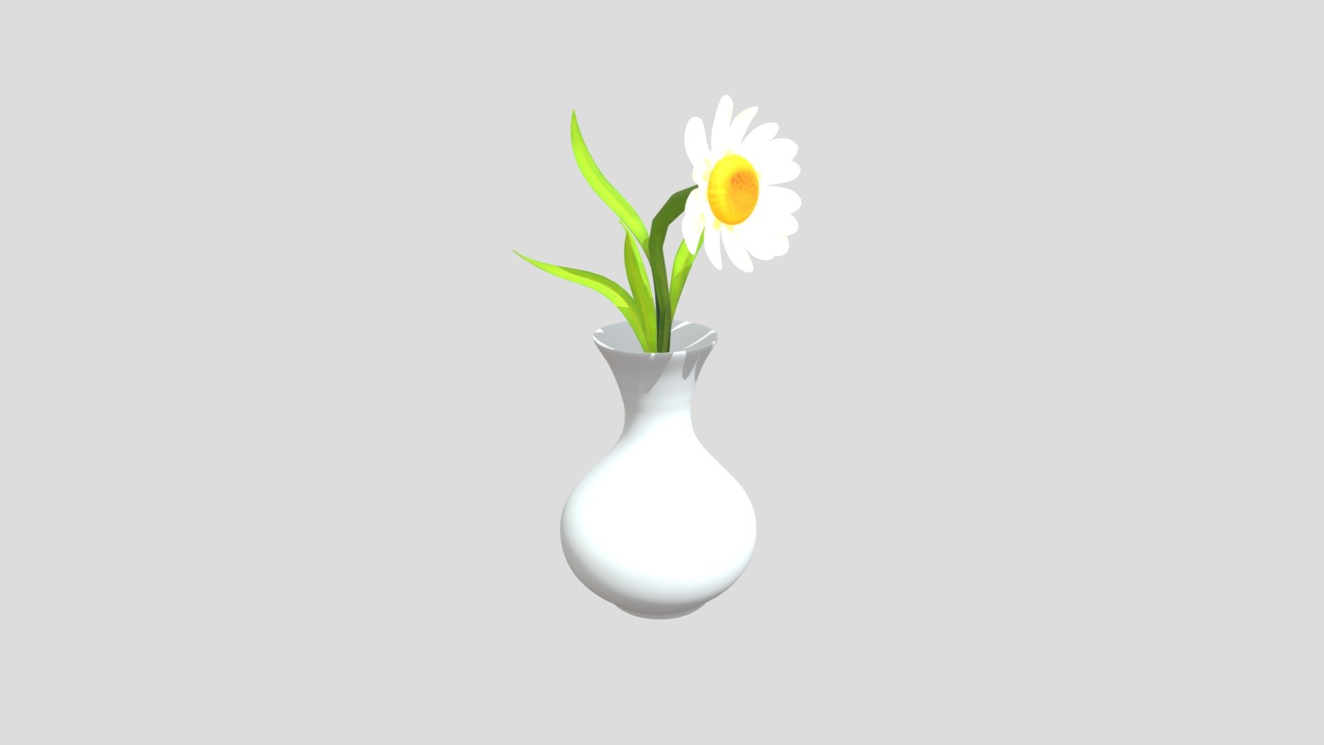 3D Low Poly vase (with flower) - Download Free 3D model by aceylan ...