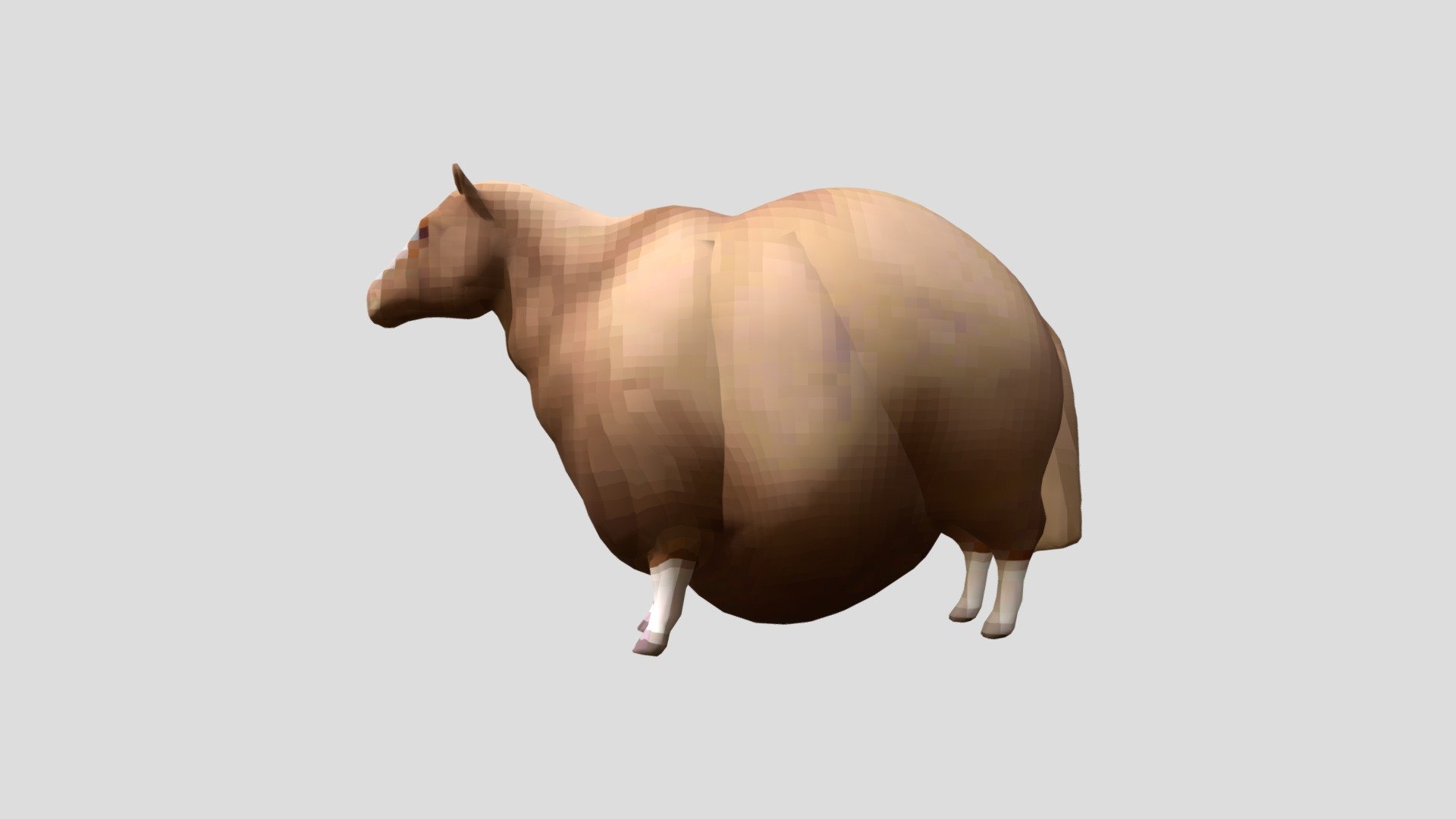 fat horse - Download Free 3D model by TrixxedHeart [af58429] - Sketchfab