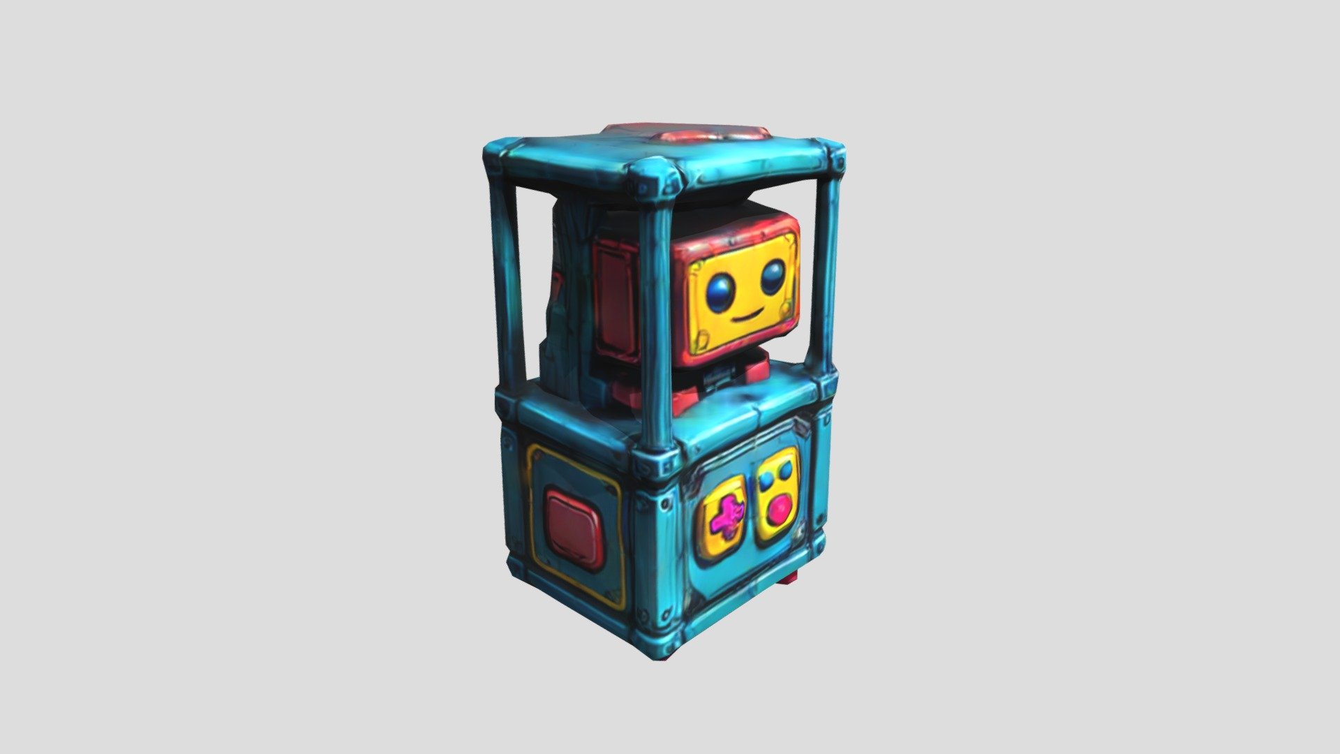 Colorful robot toy with four interchangeable fac - Download Free 3D ...