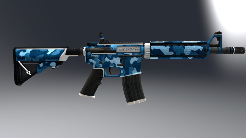 M4A4 Denim - 3D model by claisn [af5cf8f] - Sketchfab