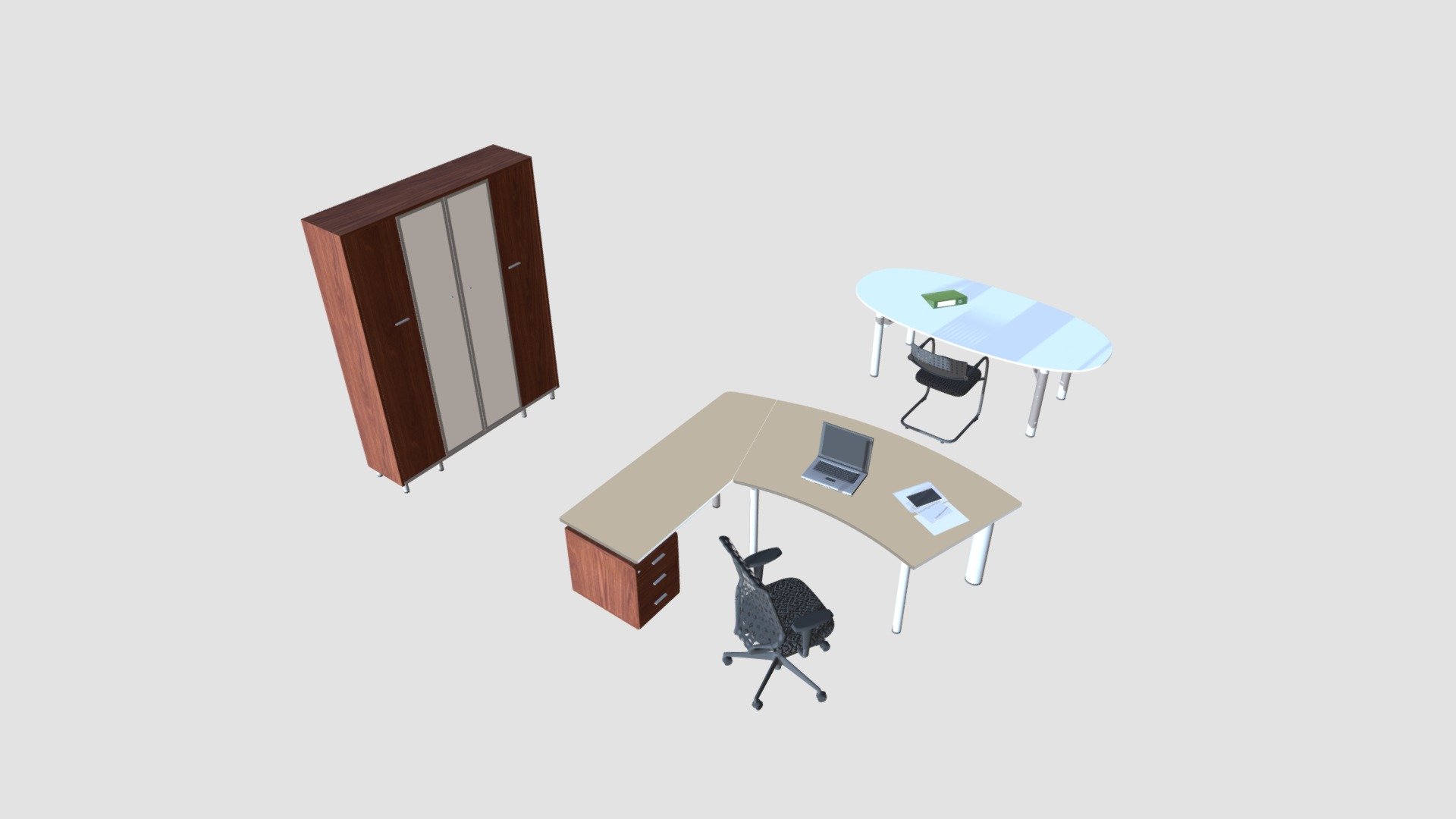 office set - Buy Royalty Free 3D model by Evermotion [af5f0ee ...