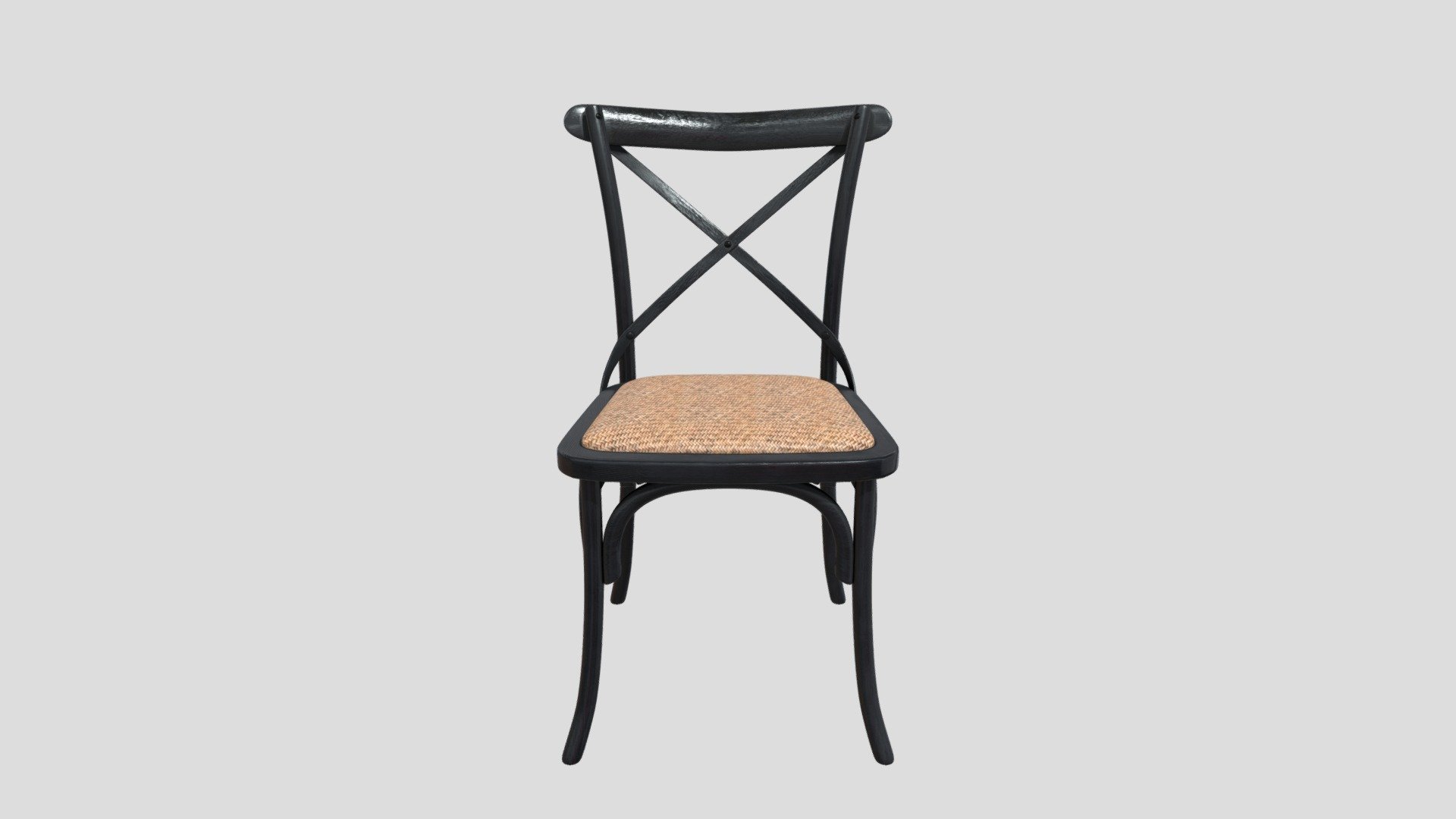 Cross dining chair black - Buy Royalty Free 3D model by ...