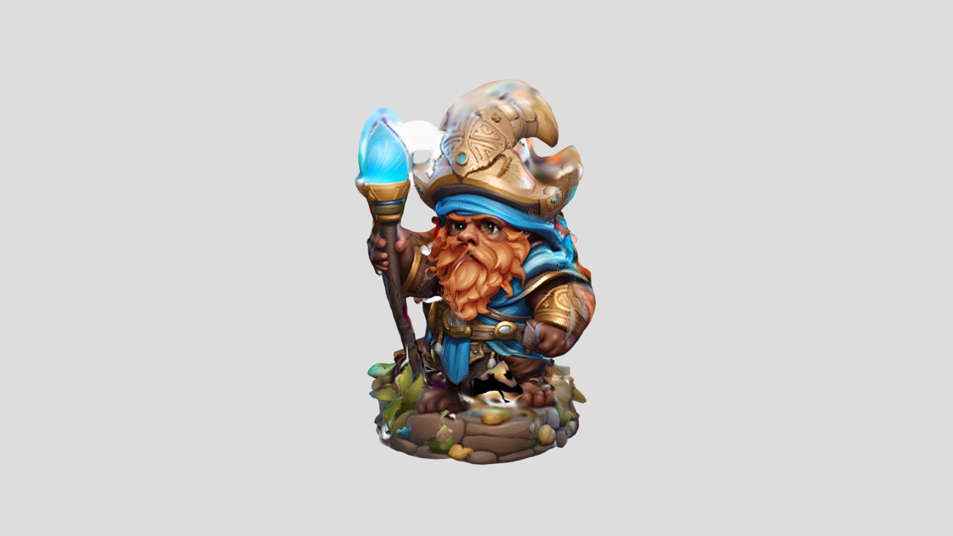 Miniature Wizard Holding a Magic Wand A small - Download Free 3D model ...