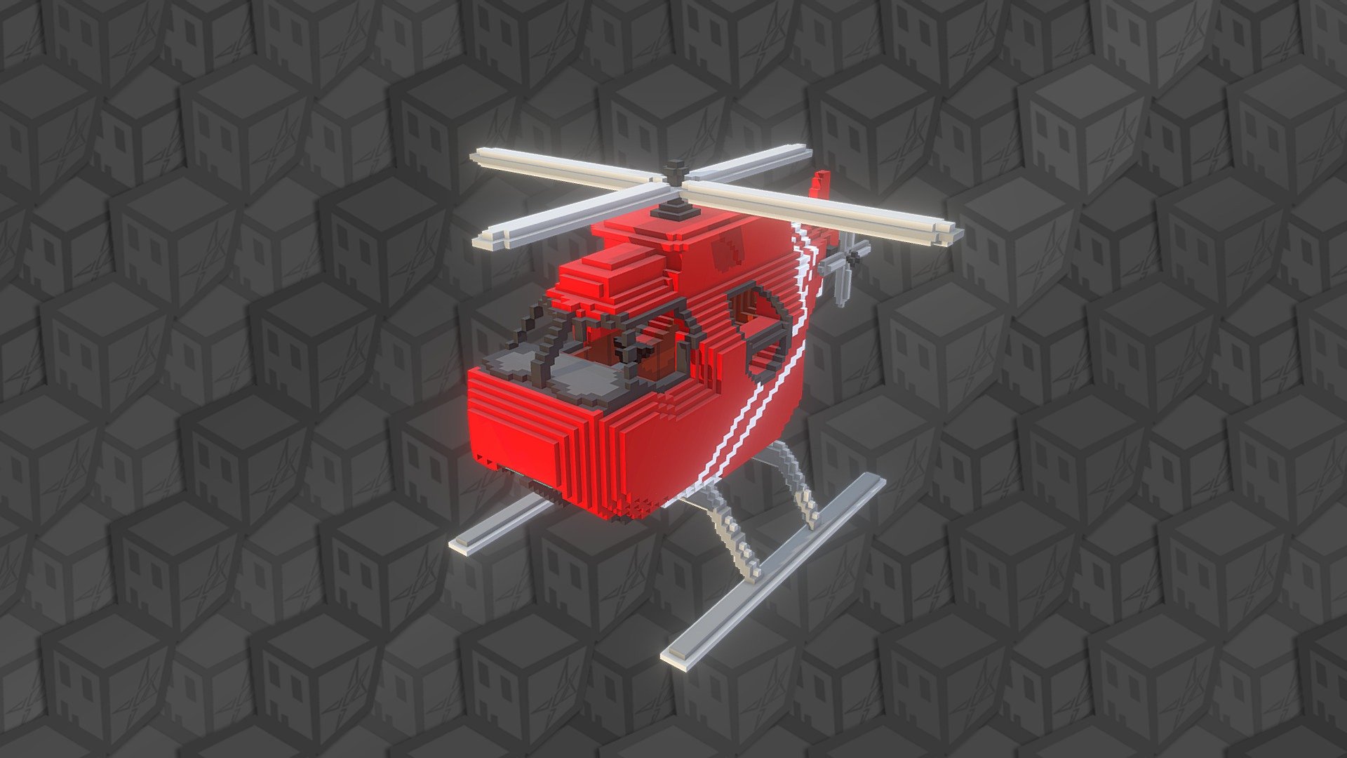 Red Helicopter - (voxels) - 3D model by zachrywilsn | nullblox ...