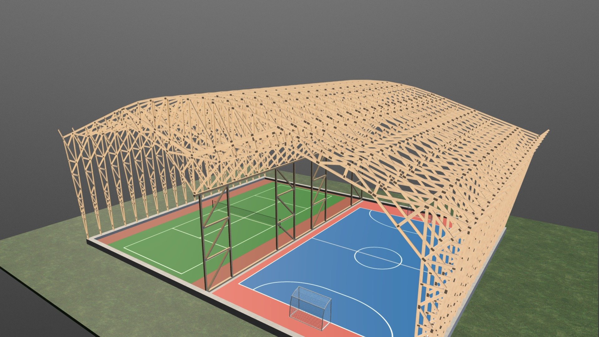 Sports facilities - 3D model by EuroSlats (@Otrada) [af6d34d] - Sketchfab