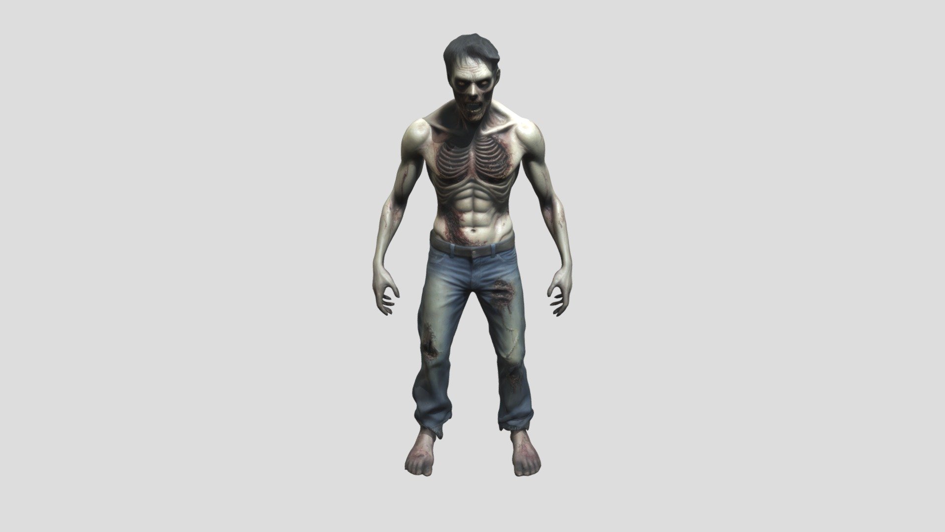 A male zombie - Download Free 3D model by honungsbi8 [af6f14c] - Sketchfab