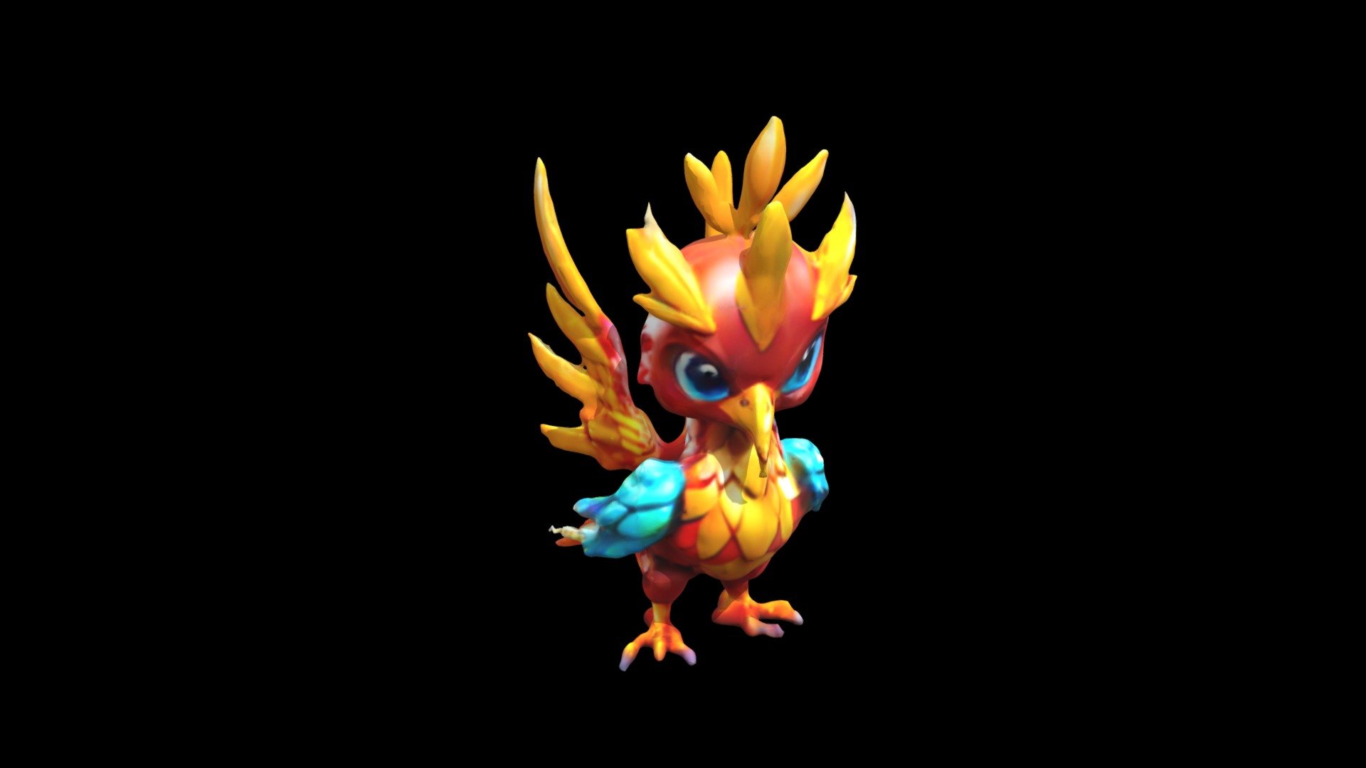 Bright and vibrant, "Colorful Birdie" stands pro - Download Free 3D ...