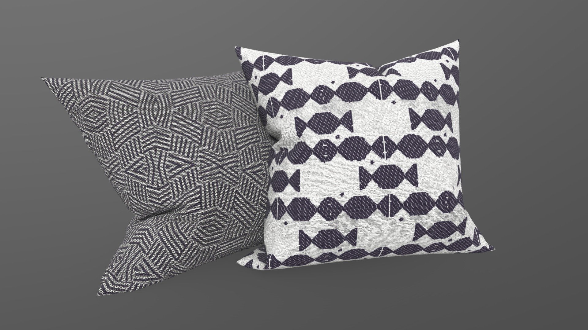 Cushions textile design patterns V1 - Download Free 3D model by fuchs ...