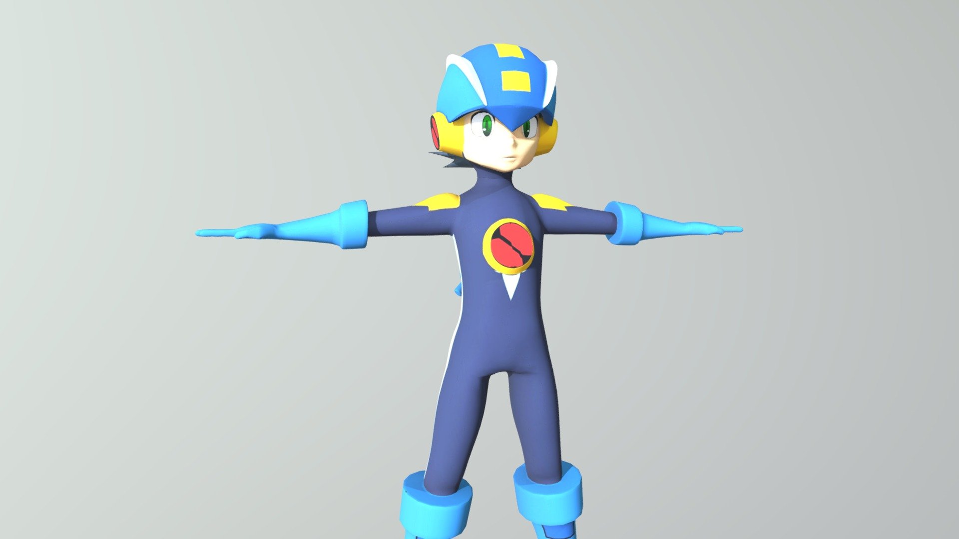 Megaman.Exe - 3D model by rockmon [af7c086] - Sketchfab
