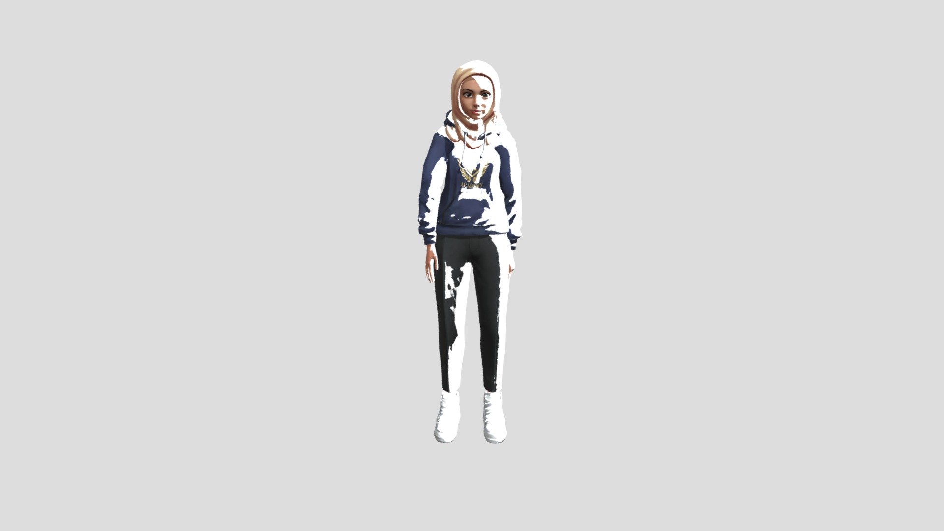 saidah Waving bye - Download Free 3D model by mizsaidah [af7c2d7] - Sketchfab