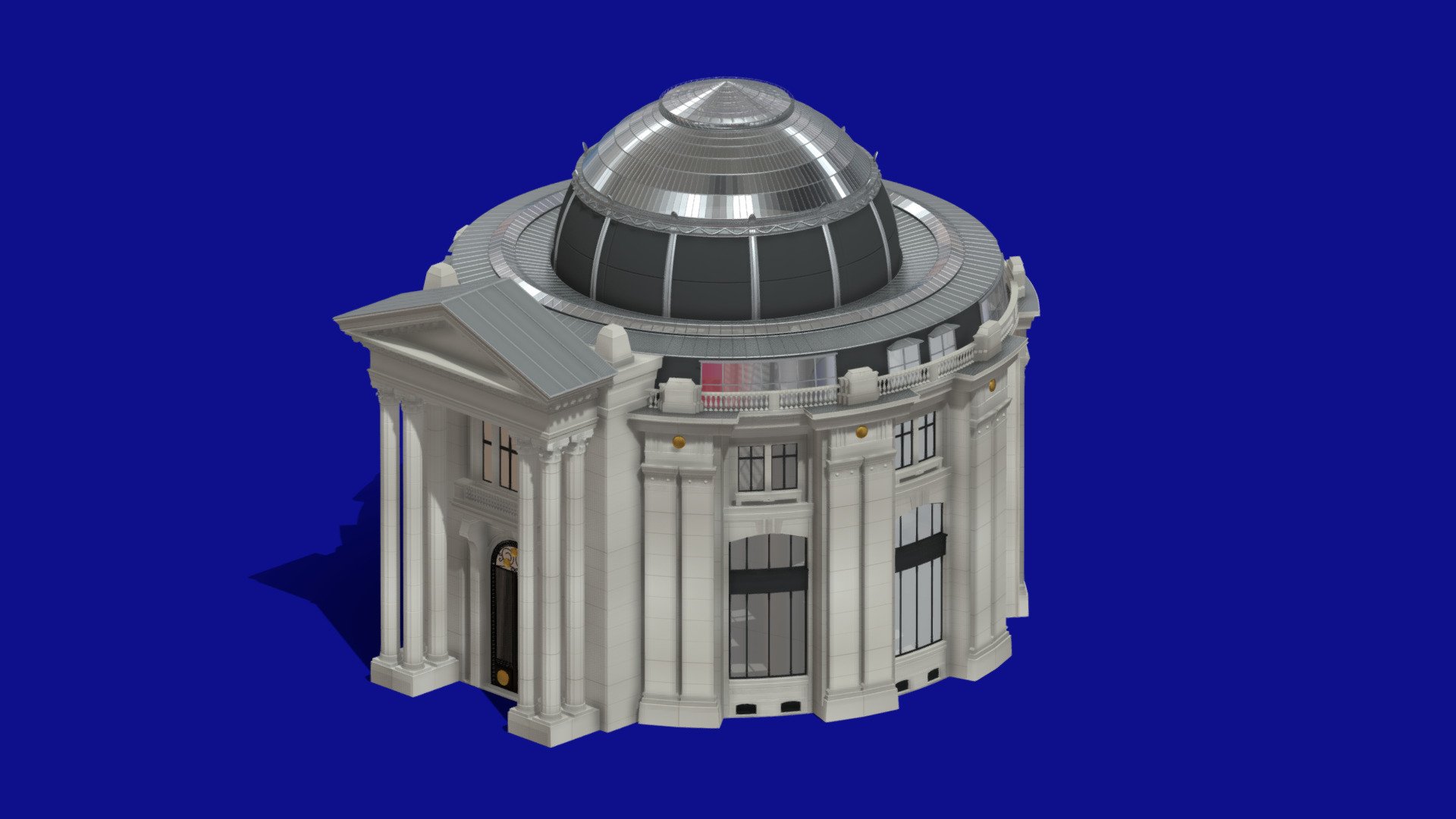Low Poly Trade Exchange Building - Buy Royalty Free 3D model by ...
