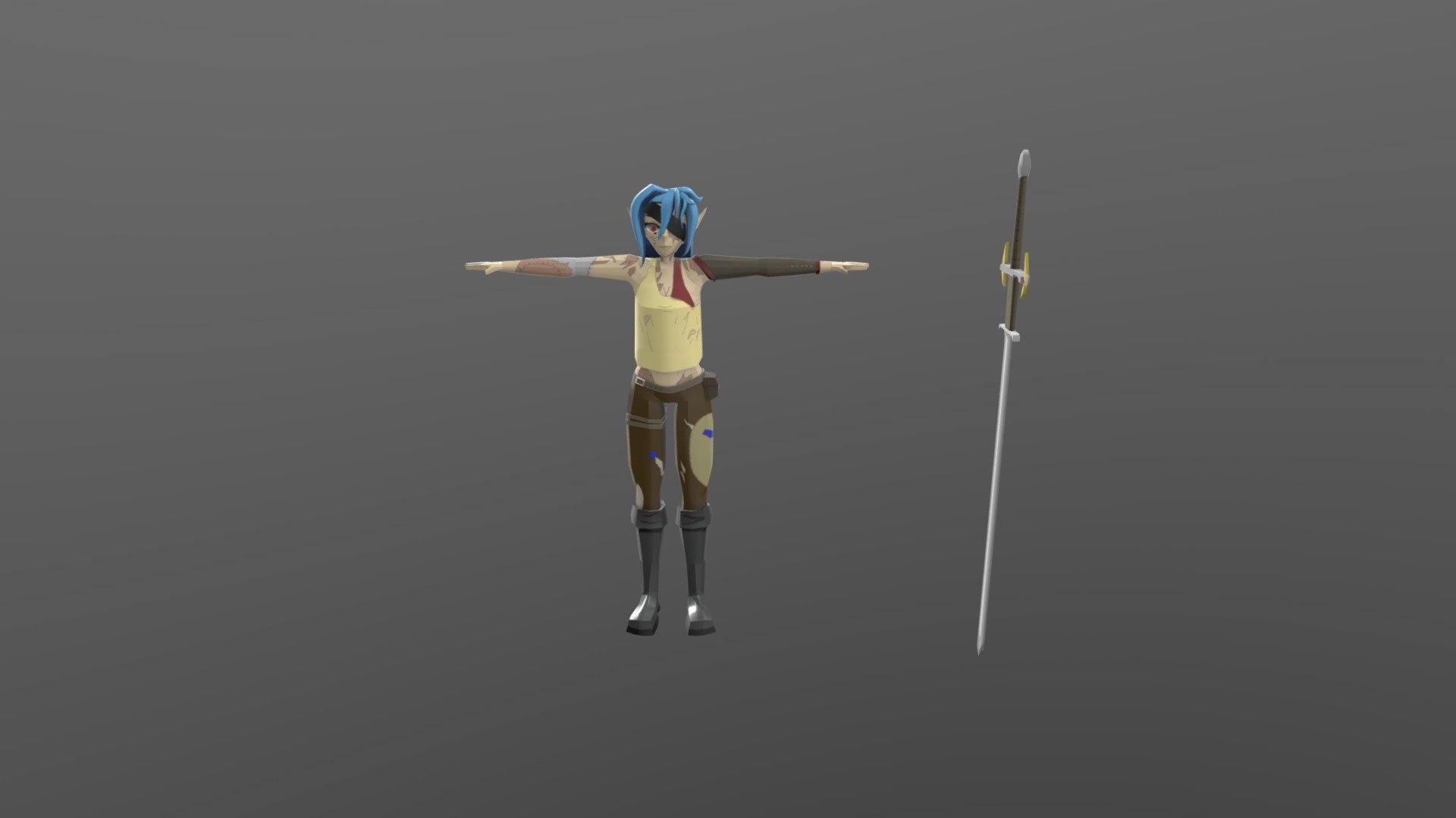 First low poly character - Commander marci - - 3D model by CraigG ...