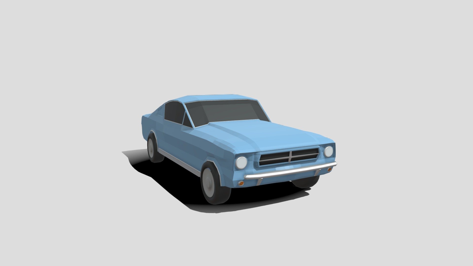 Low-poly 1965 Mustang - 3D model by xavierwellpierce [af81999] - Sketchfab