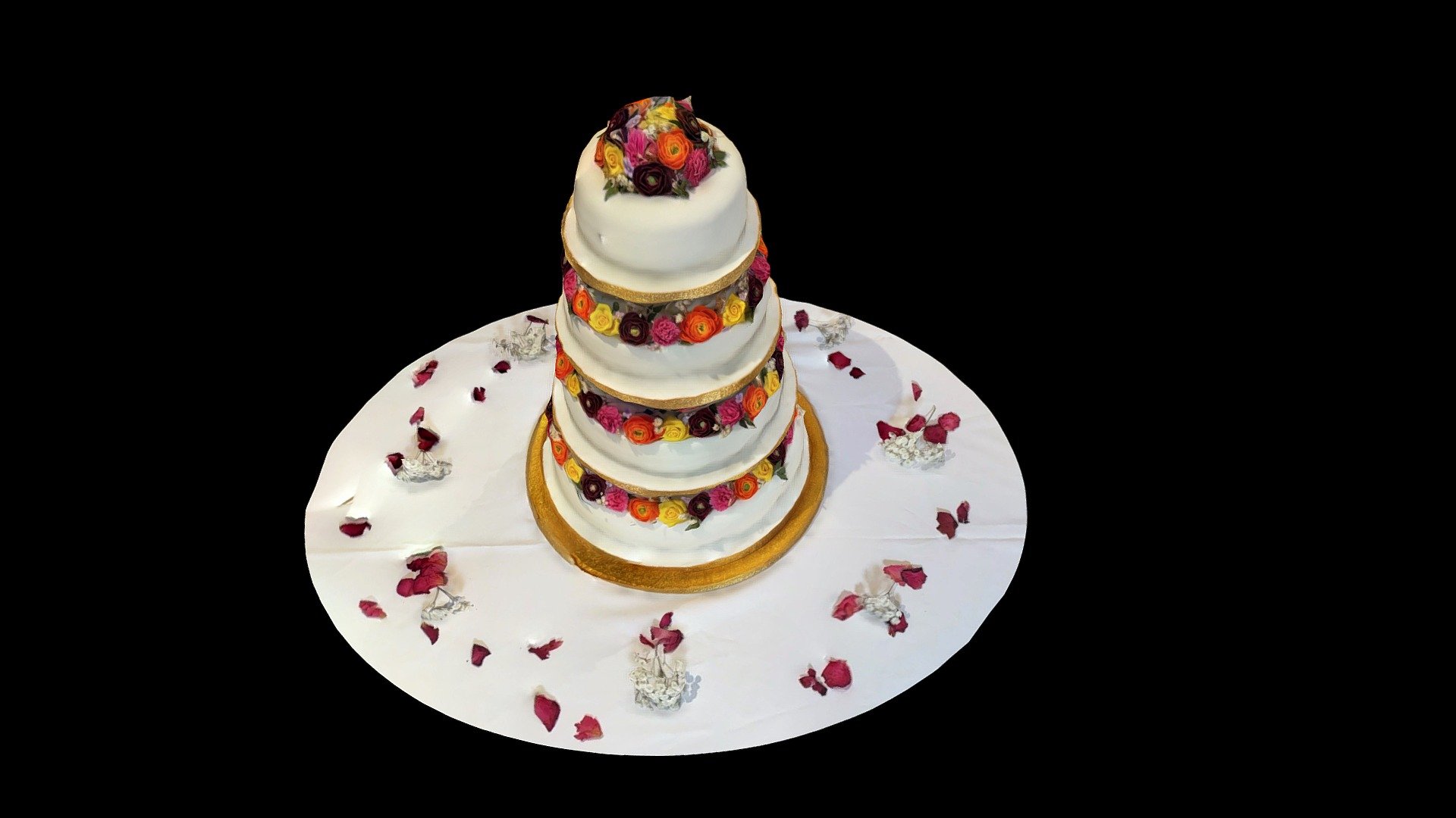 4-Tiered Wedding Cake (Scaniverse) - Download Free 3D model by JFN ...