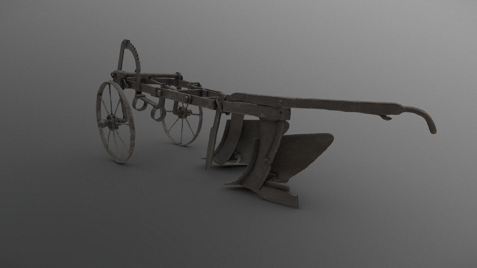 Model metal plough farming equipment - 3D model by Zubrnice Open Air ...