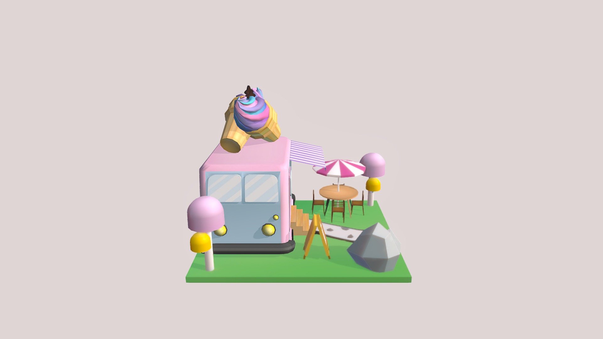 Low poly caravan modeling - 3D model by jack (@jacksoncheng28) [af8ca5e ...
